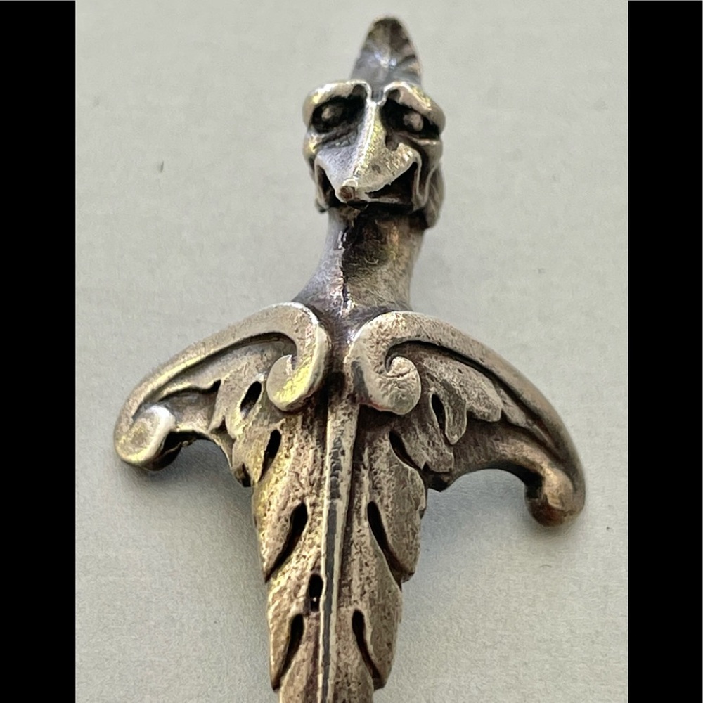 Rare Antique Gorham Sterling Silver Gryphon Stickpin - Gem